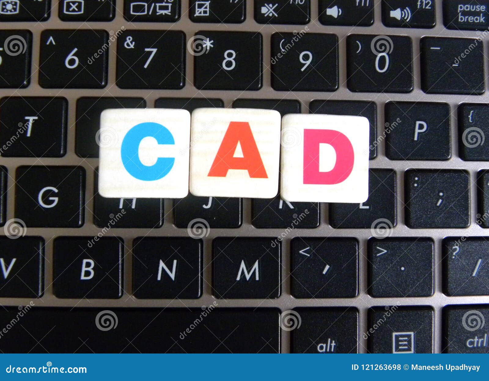 Abbreviation CAD on Keyboard Background Stock Photo - Image of modern ...