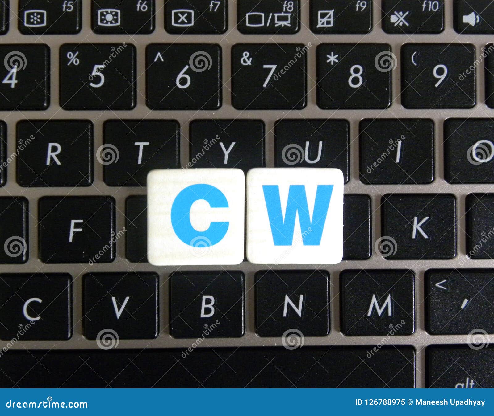 Abbreviation CW on Keyboard Background Stock Image - Image of idea ...