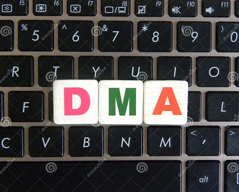 Abbreviation DMA on Keyboard Background Stock Photo - Image of ...