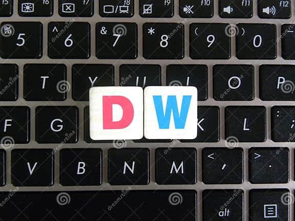 Abbreviation DW on Keyboard Background Stock Image - Image of alphabet ...