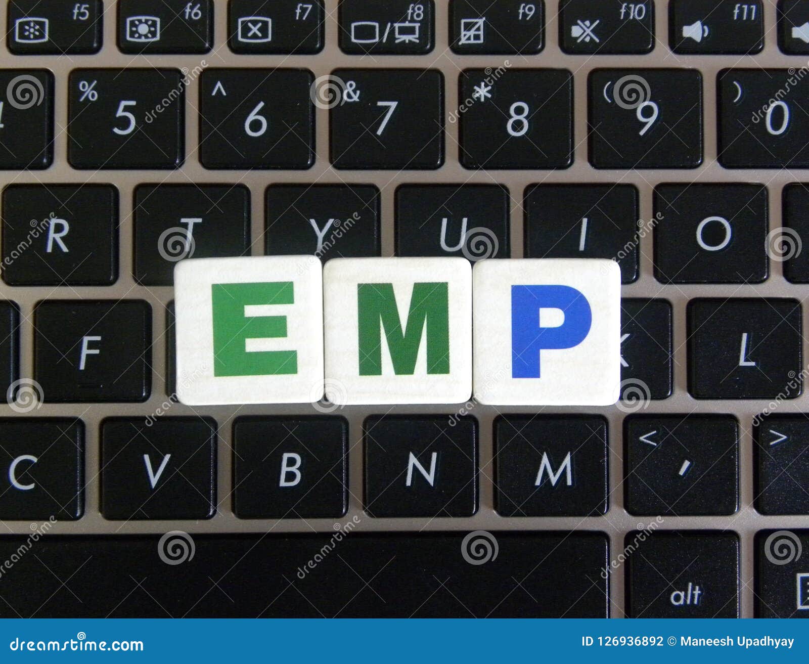 Abbreviation EMP on Keyboard Background Stock Photo - Image of business ...