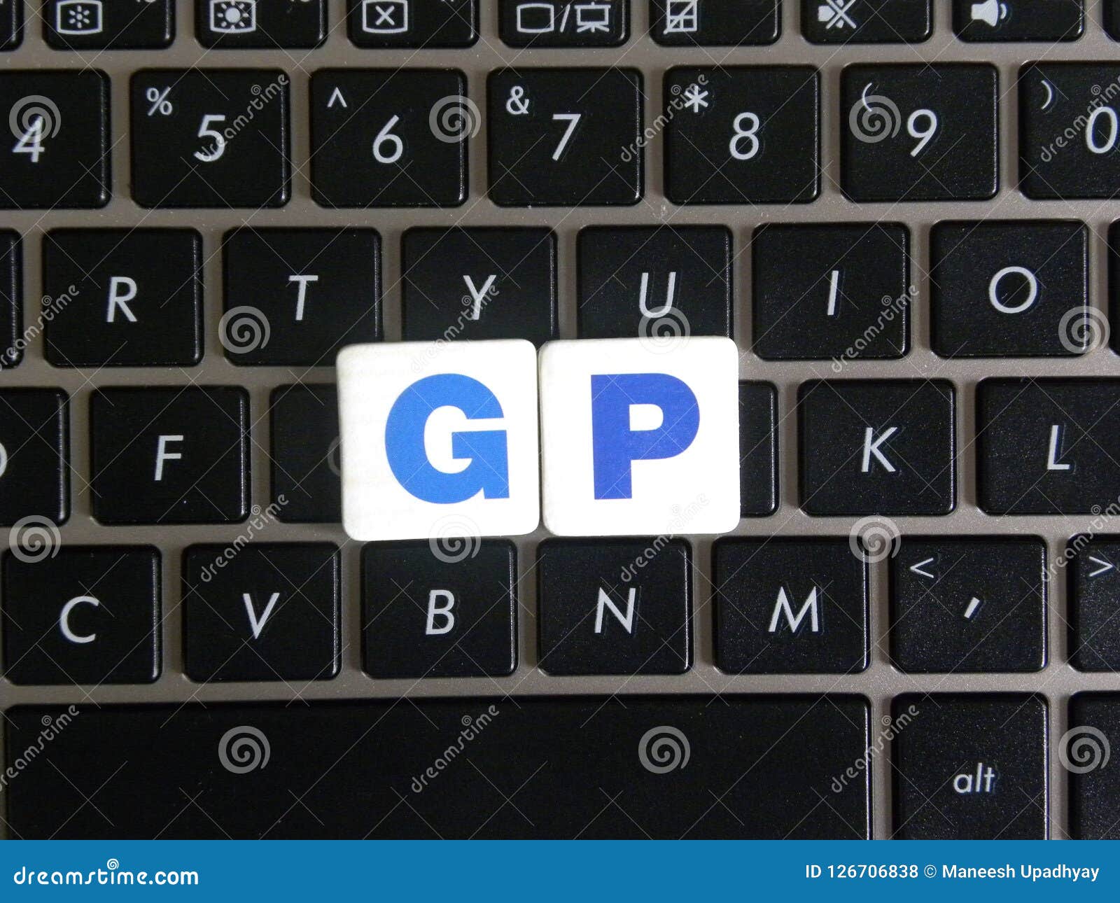 Abbreviation GP on Keyboard Background Stock Photo - Image of ...