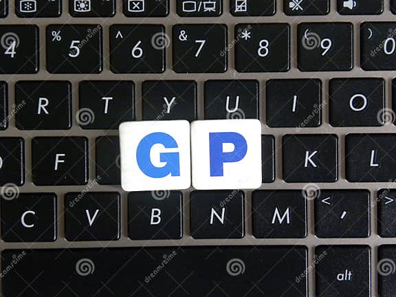 Abbreviation GP on Keyboard Background Stock Photo - Image of ...