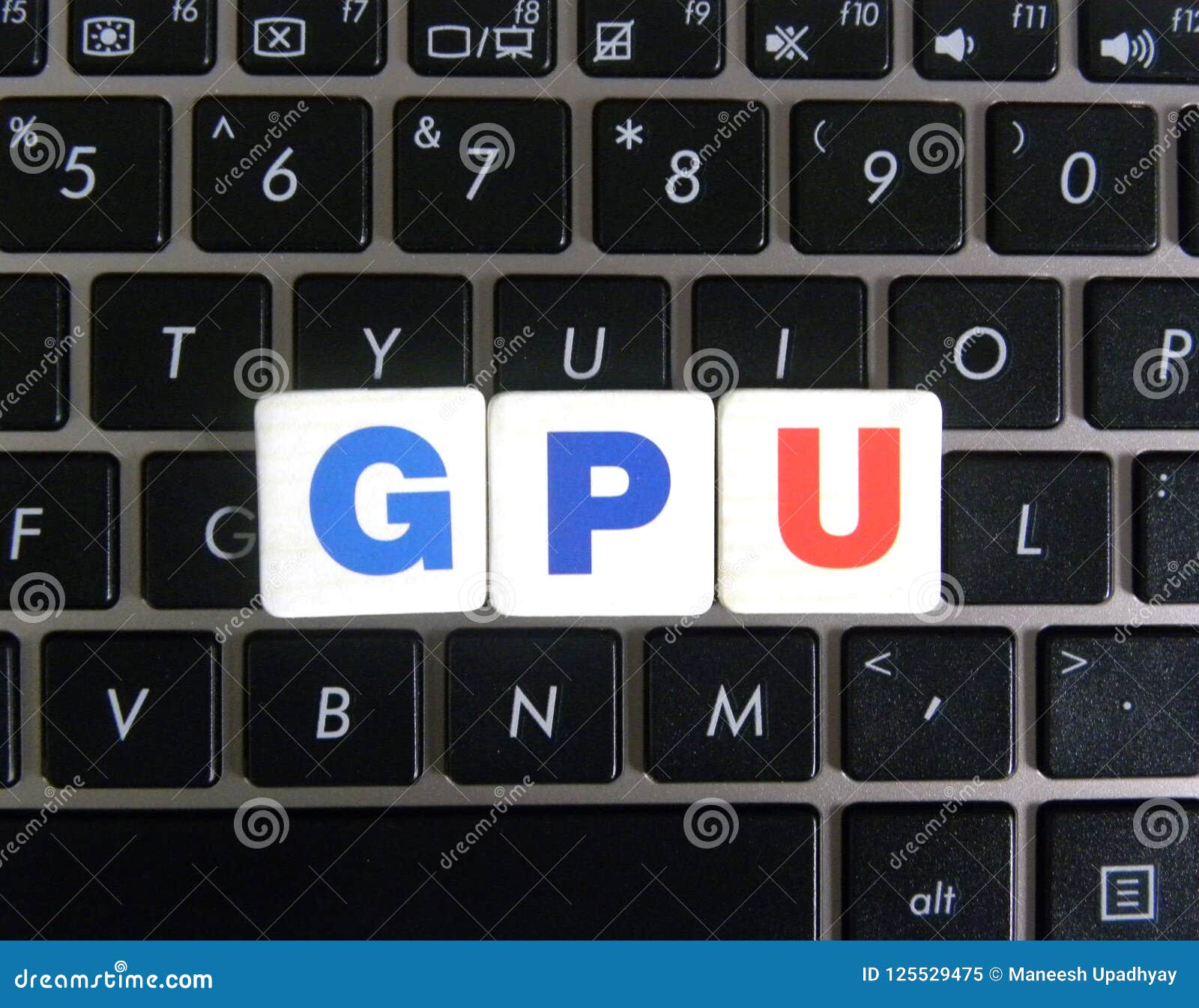 Abbreviation GPU on Keyboard Background Stock Image - Image of ...
