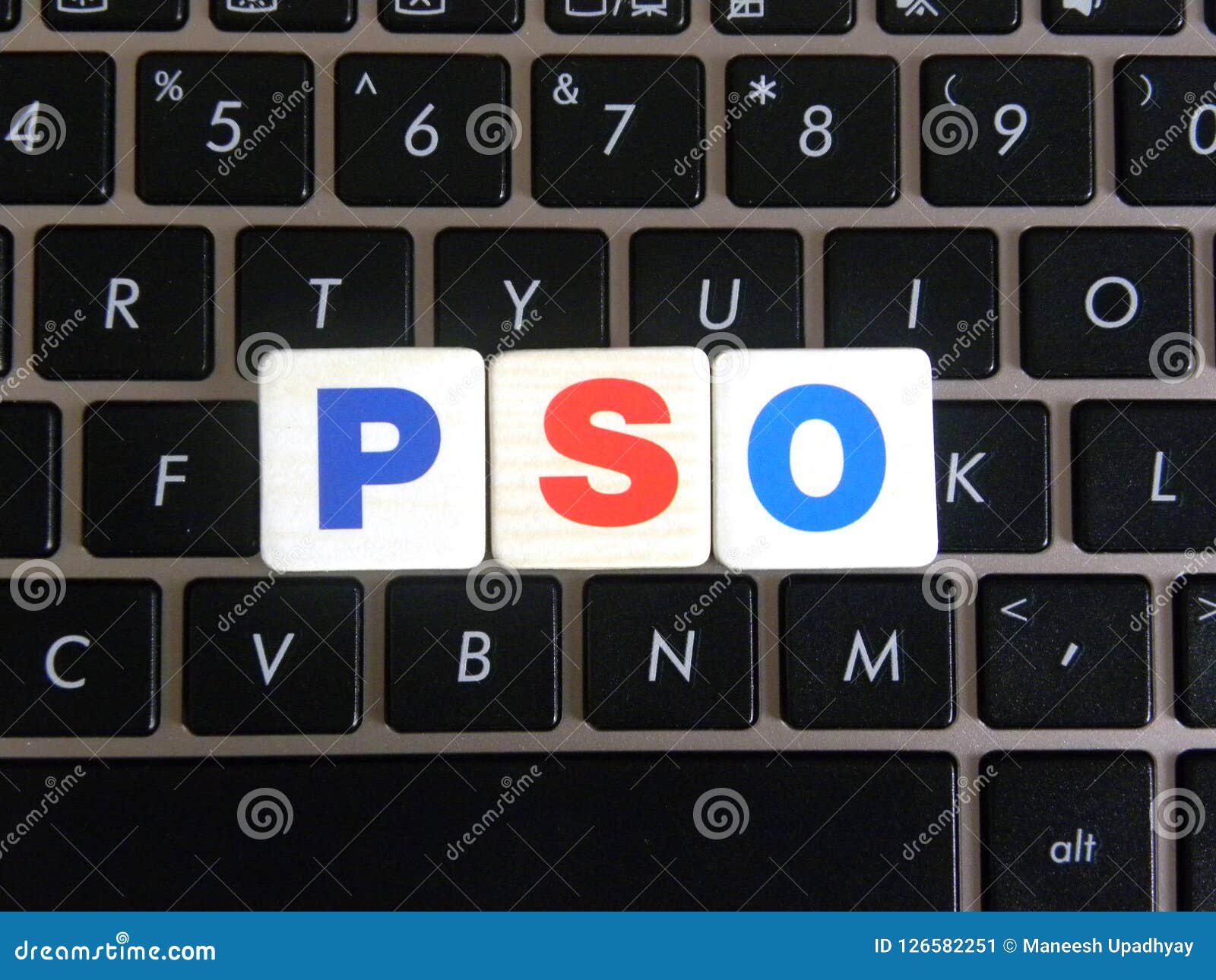 Abbreviation PSO on Keyboard Background Stock Image - Image of ...