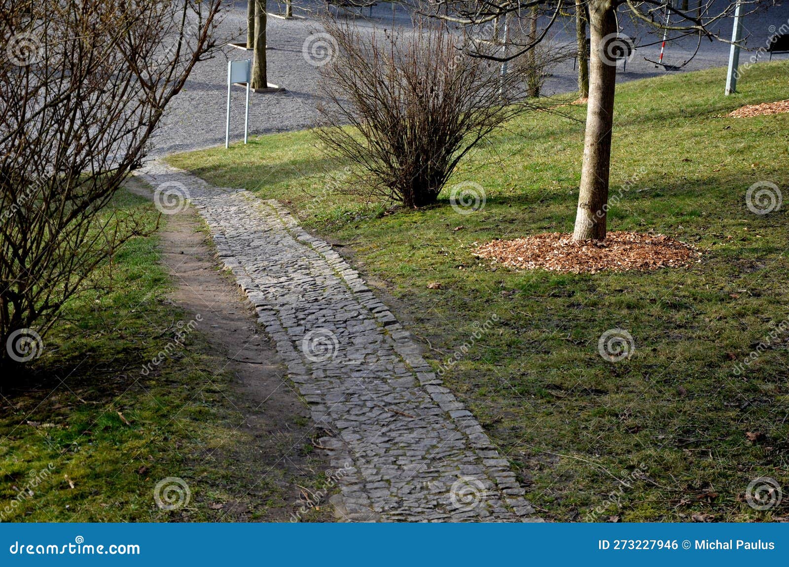 Abbreviation of Rectangularly Connected Park Paths. Stock Photo - Image ...