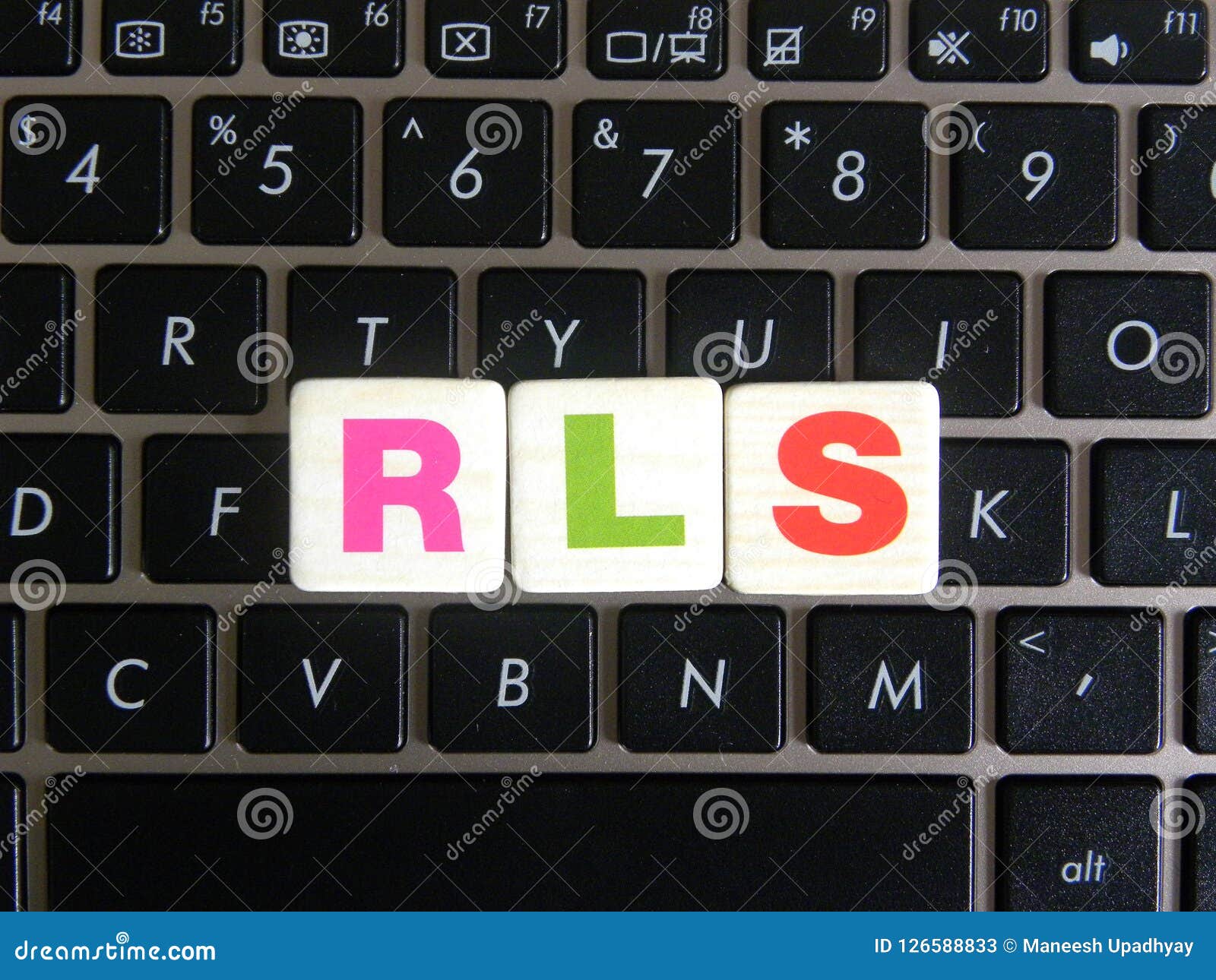 Abbreviation RLS on Keyboard Background Stock Image - Image of adaptive ...