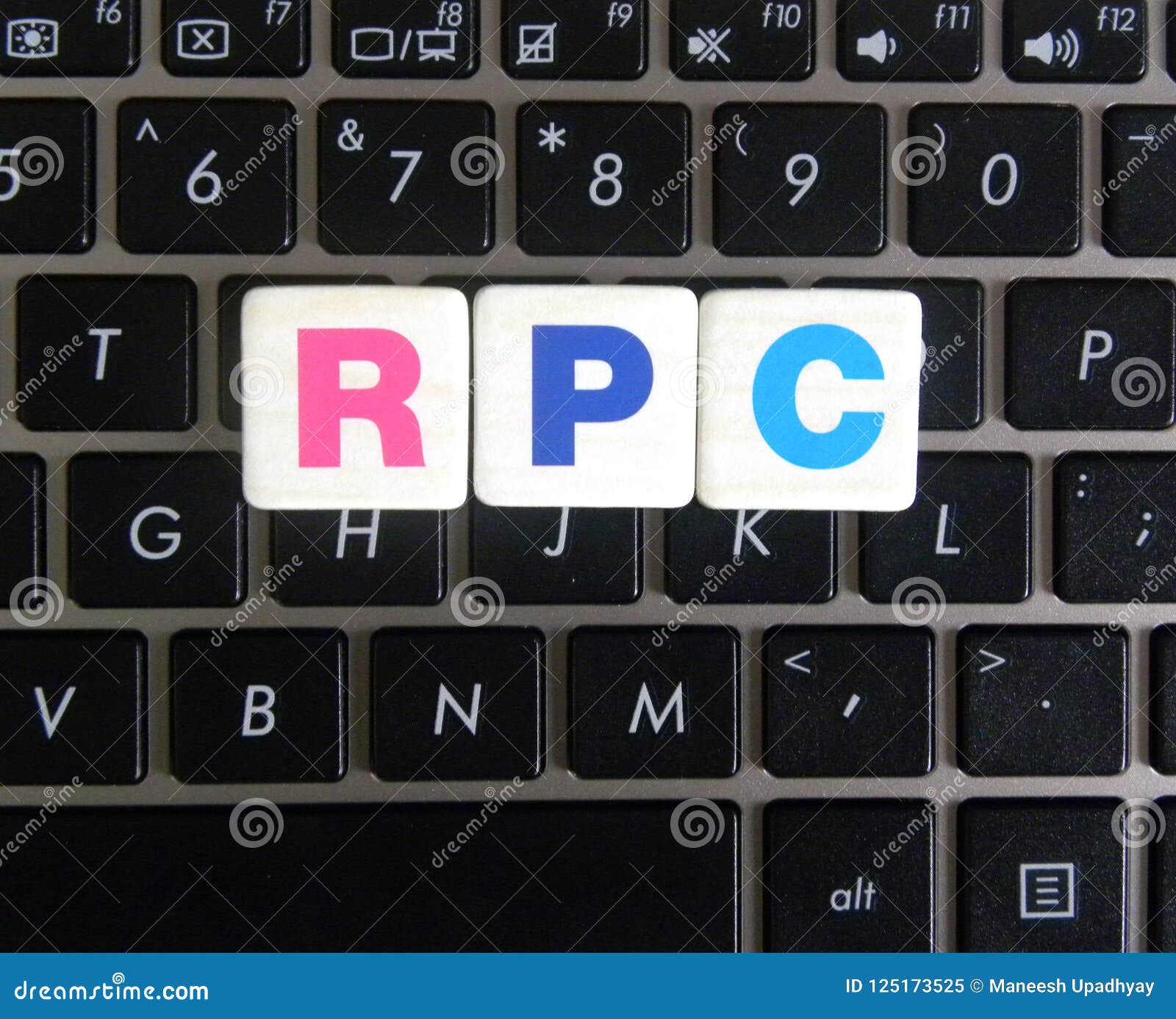 Abbreviation RPC on Keyboard Background Stock Image - Image of device ...