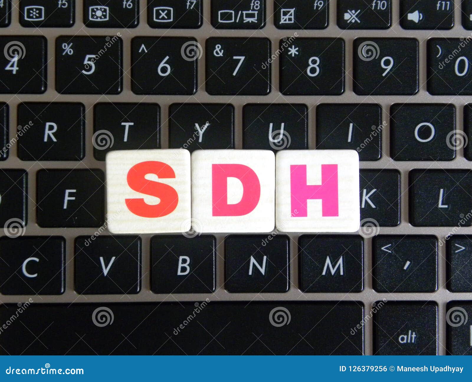 Abbreviation SDH on Keyboard Background Stock Photo - Image of modern ...