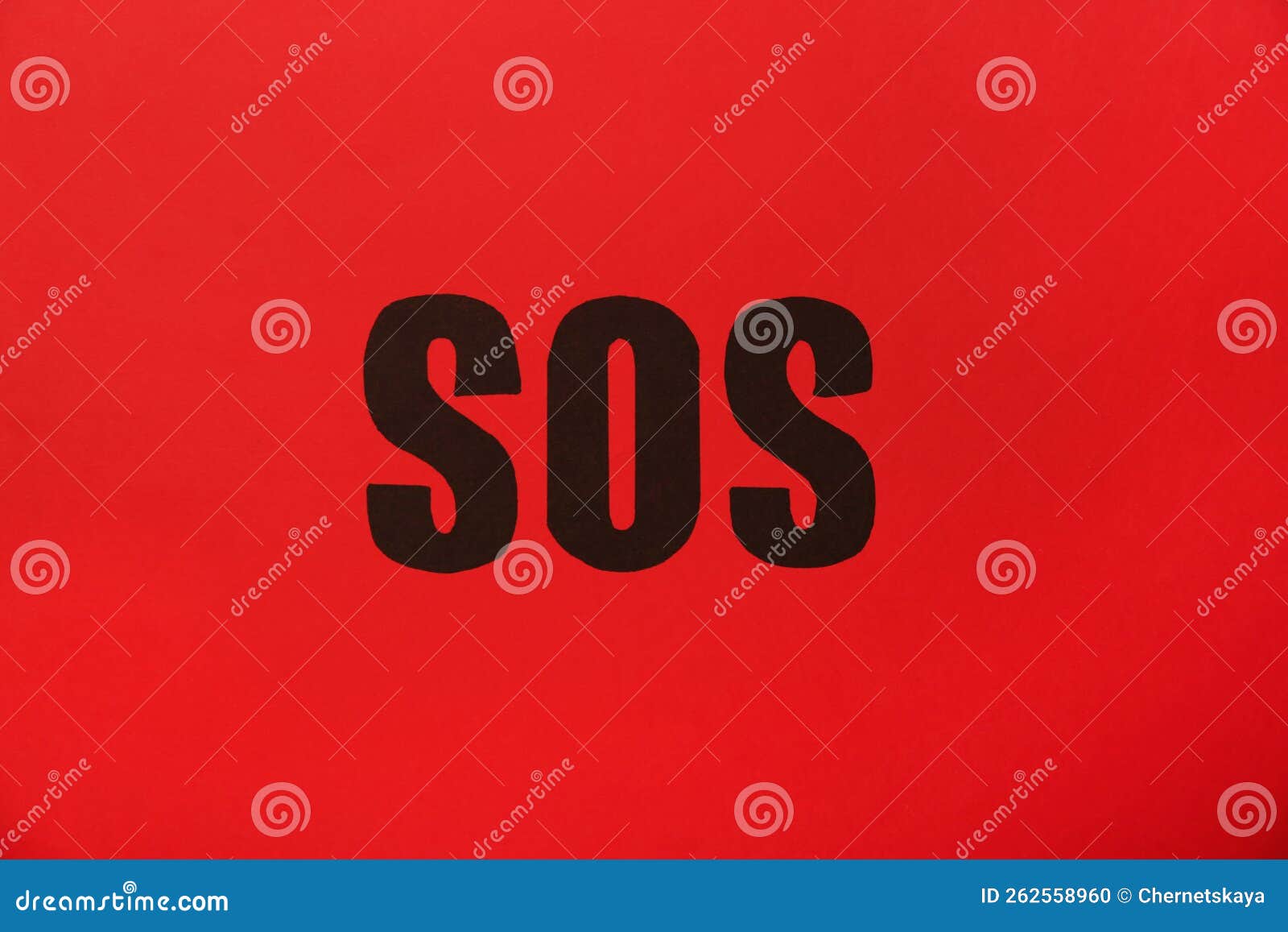 Abbreviation SOS Save Our Souls Written on Red Background, Top View ...