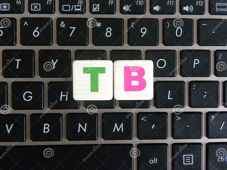 Abbreviation TB on Keyboard Background Stock Image - Image of modern ...