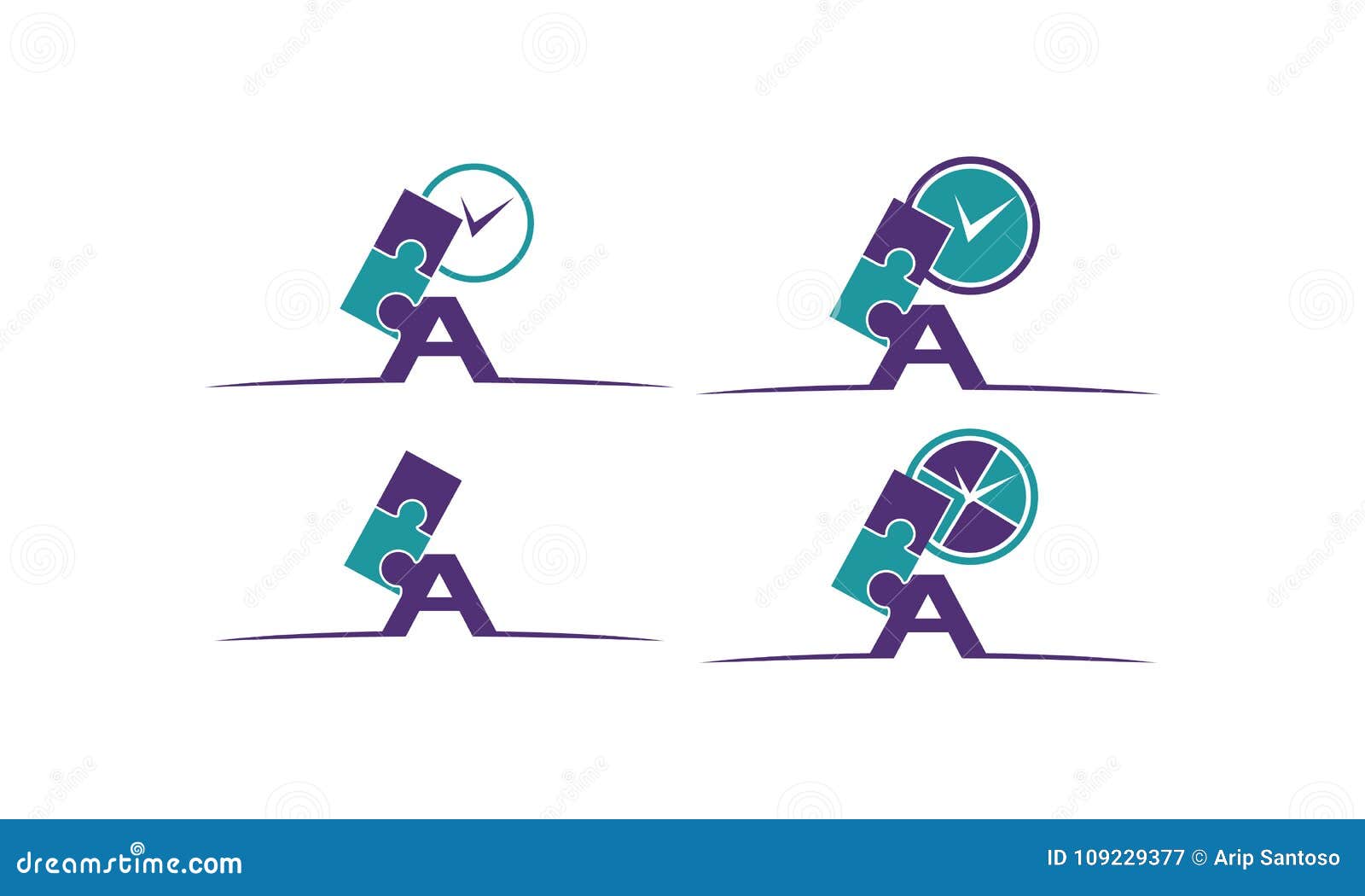 Abbreviation a Template Set Stock Vector - Illustration of mark, design ...