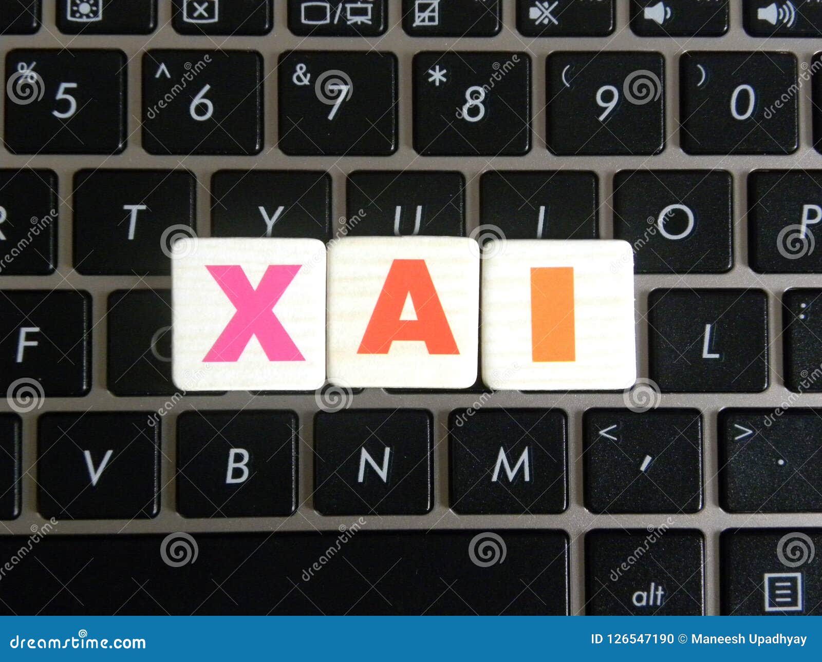 Abbreviation XAI on Keyboard Background Stock Photo - Image of button ...