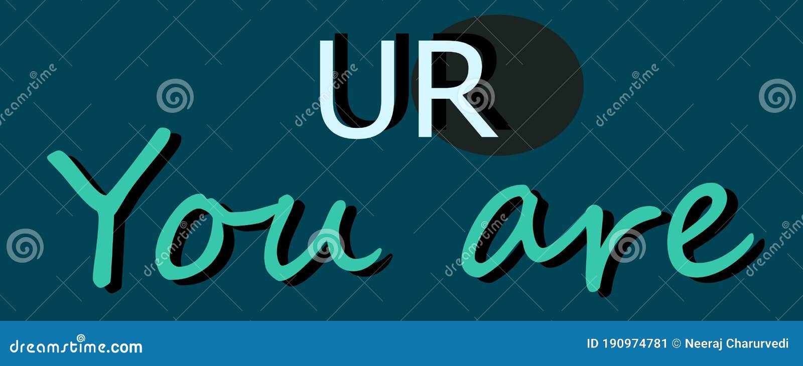 Abbreviation You are Displayed with Text and Symbolic Pattern Stock ...