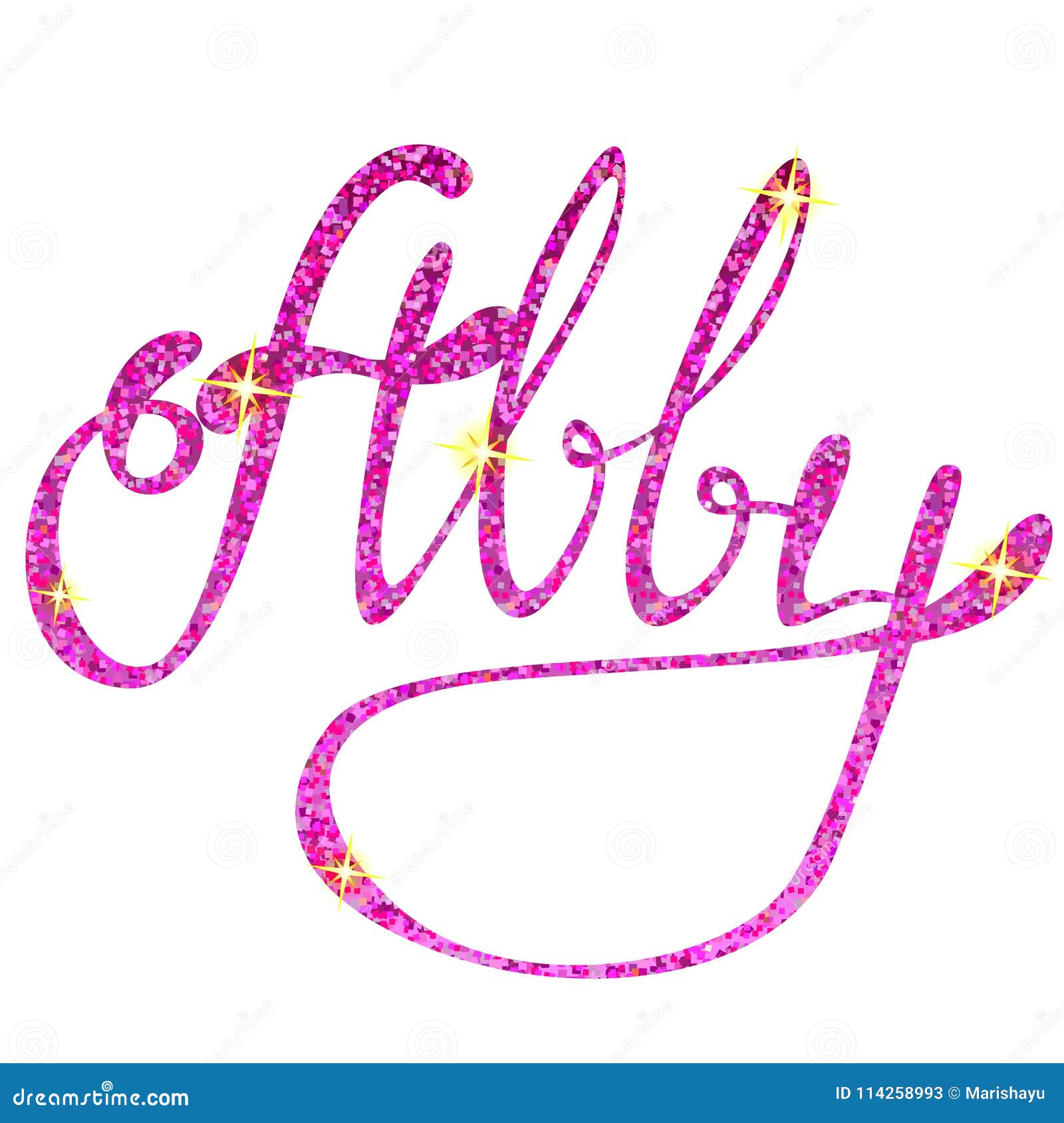 Abby Name Lettering Tinsels Stock Vector - Illustration of vector ...
