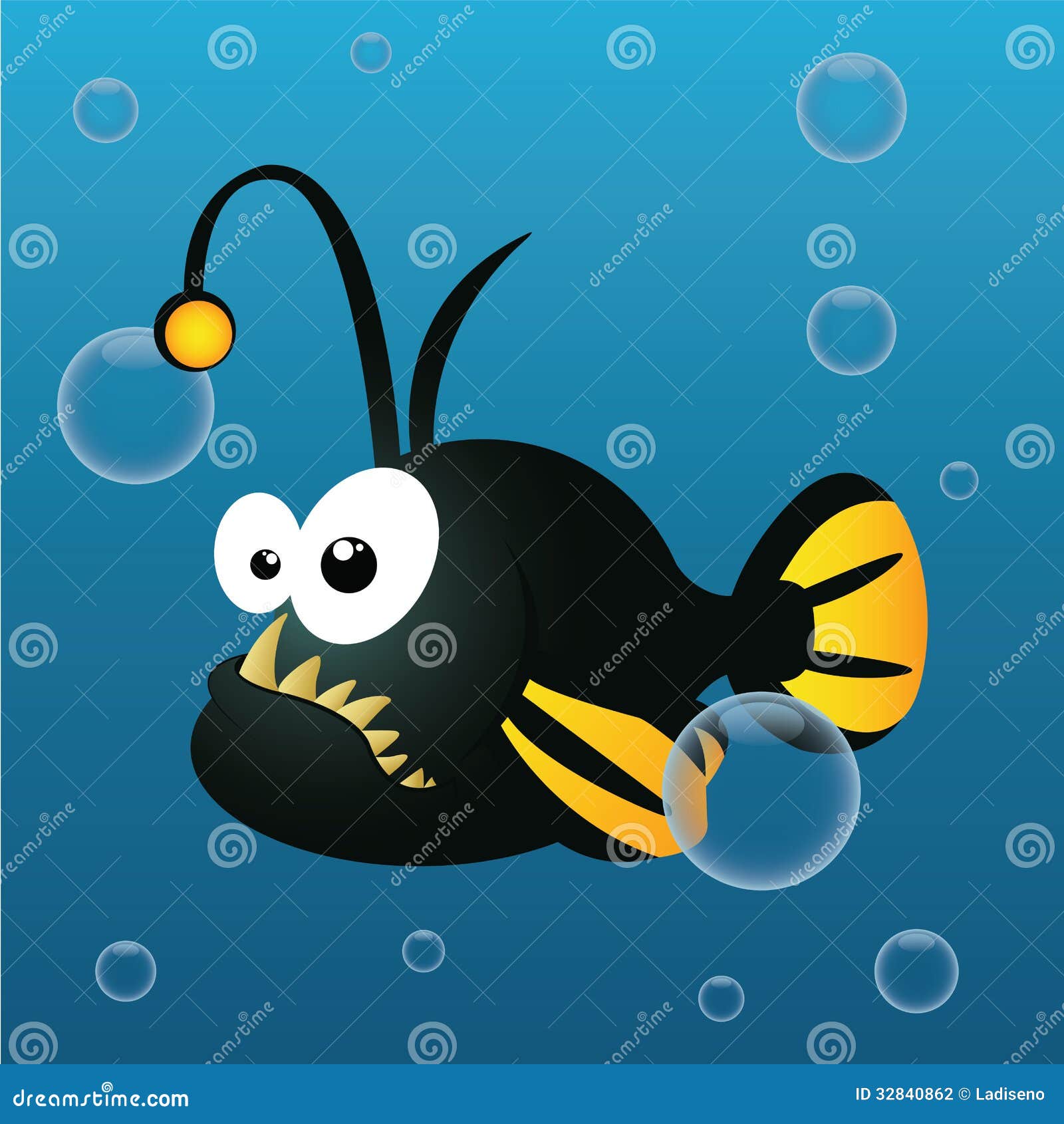 Abyssal Fish Cartoon Vector | CartoonDealer.com #30734691