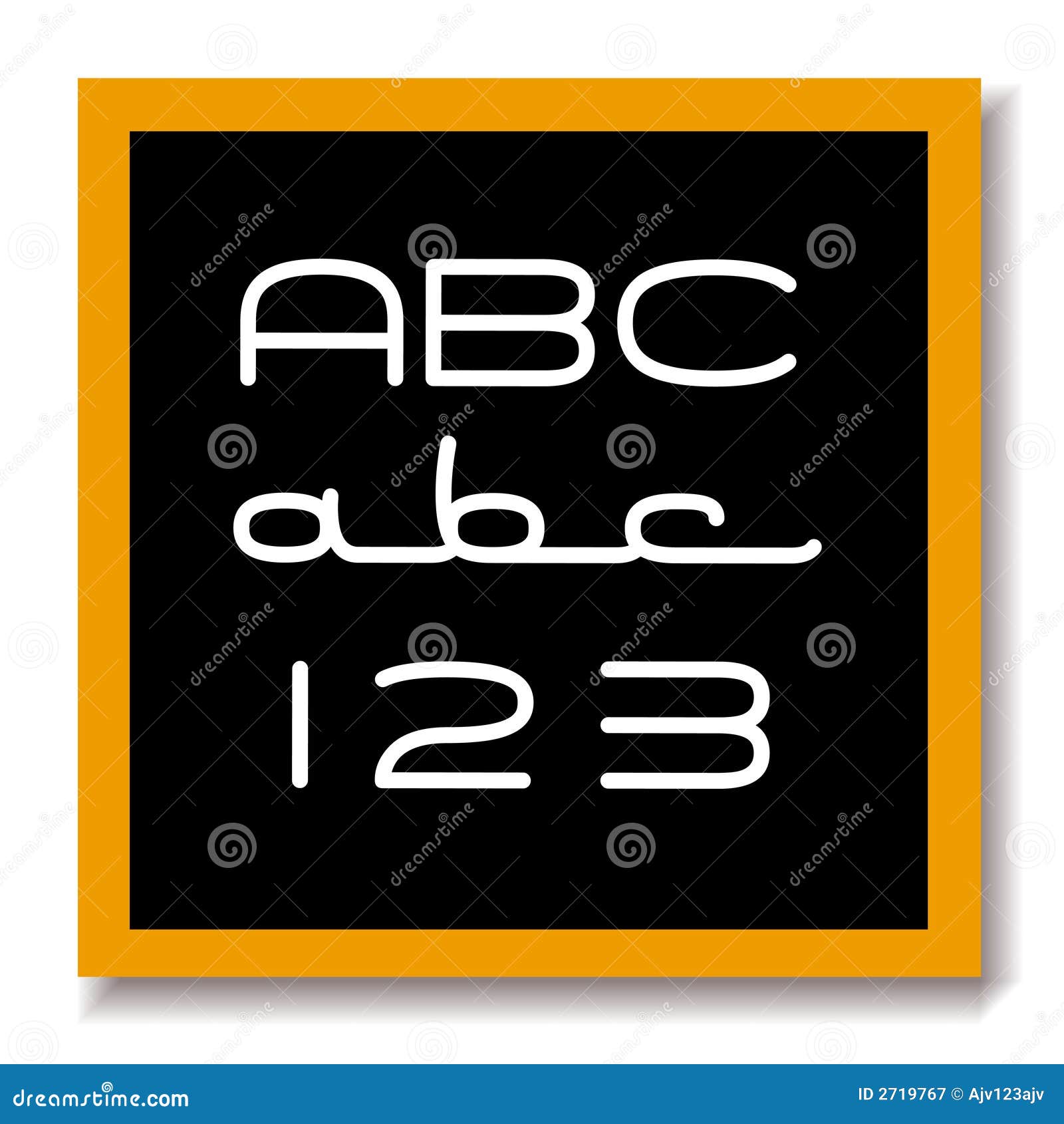 Abc 123 Clipart Black And White