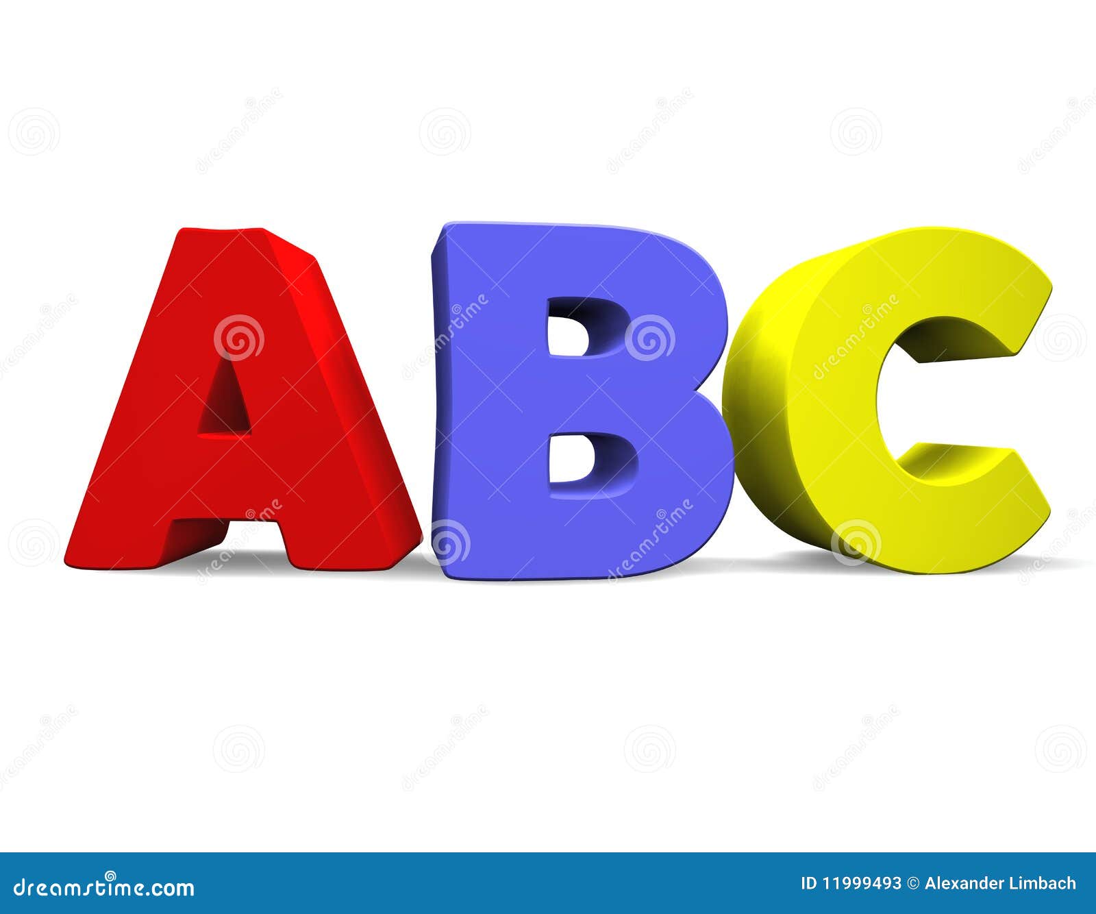 ABC 3D stock illustration. Image of preschooler, letter - 11999493