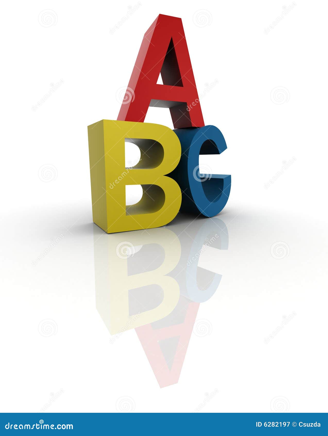 Abc stock illustration. Illustration of shadowed, perspective - 6282197