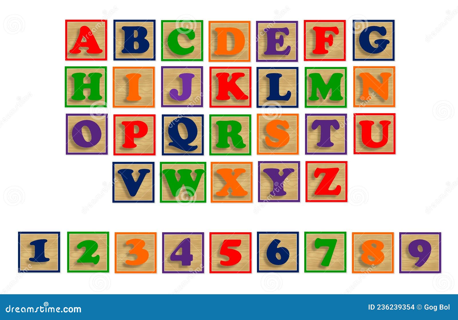 ABC. Alphabet. Colorful Alphabet and Numbers for Children Stock ...