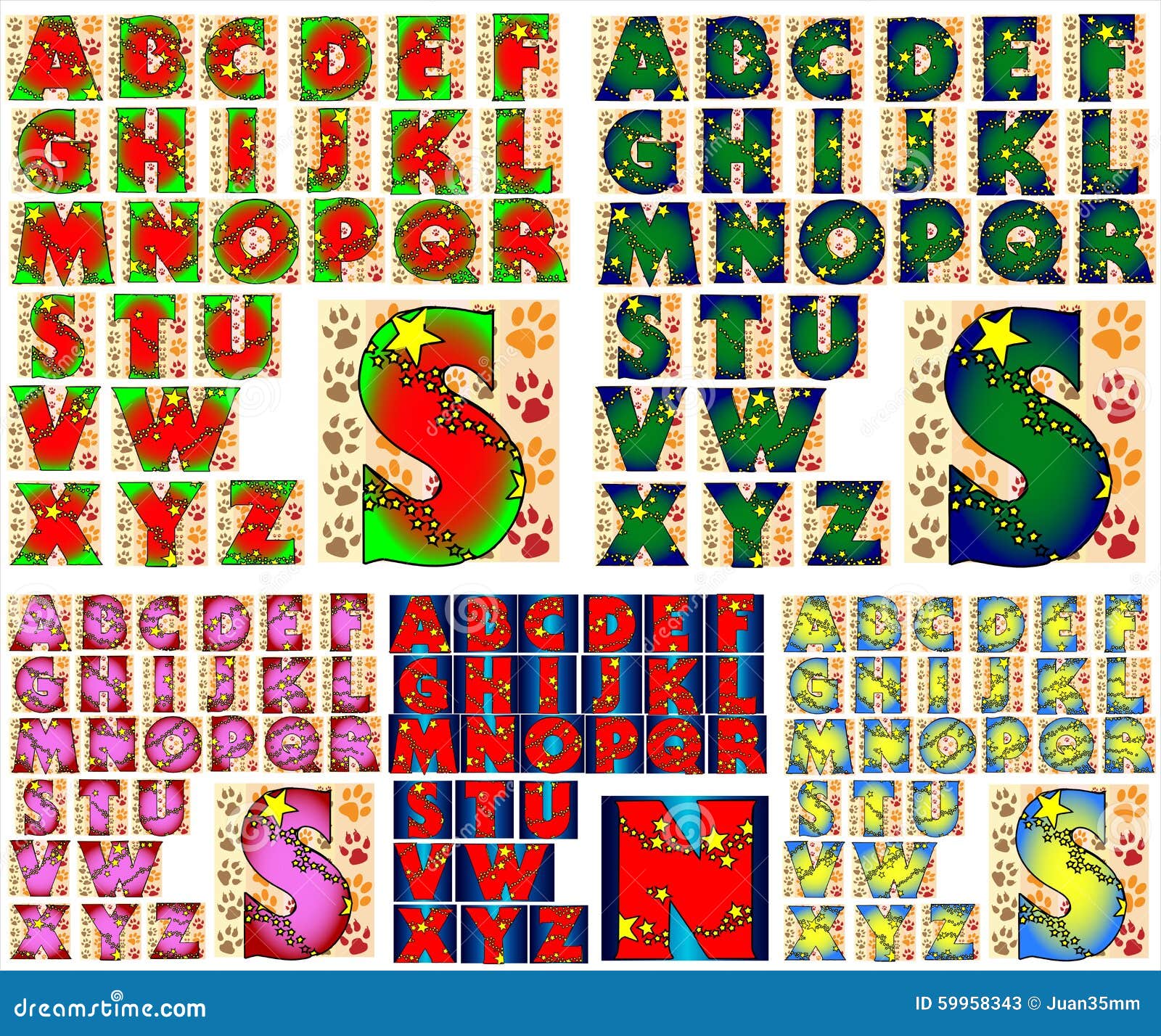 ABC Alphabet Lettering Design Stock Illustration - Illustration of play ...