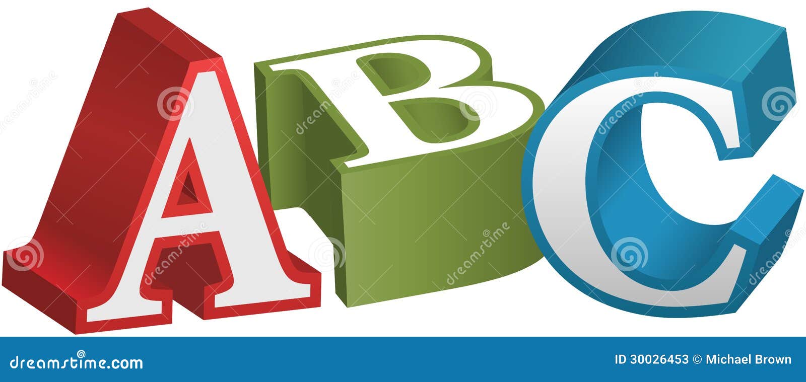 ABC Font Alphabet Teaching Letters Stock Vector - Illustration of blue ...