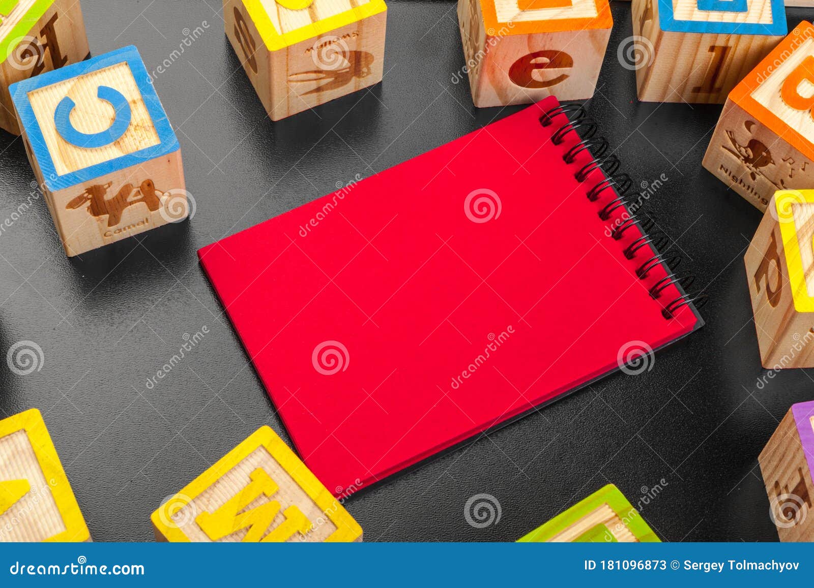 Abc Alphabet with Paper Note Book. Close Up. Stock Image - Image of ...
