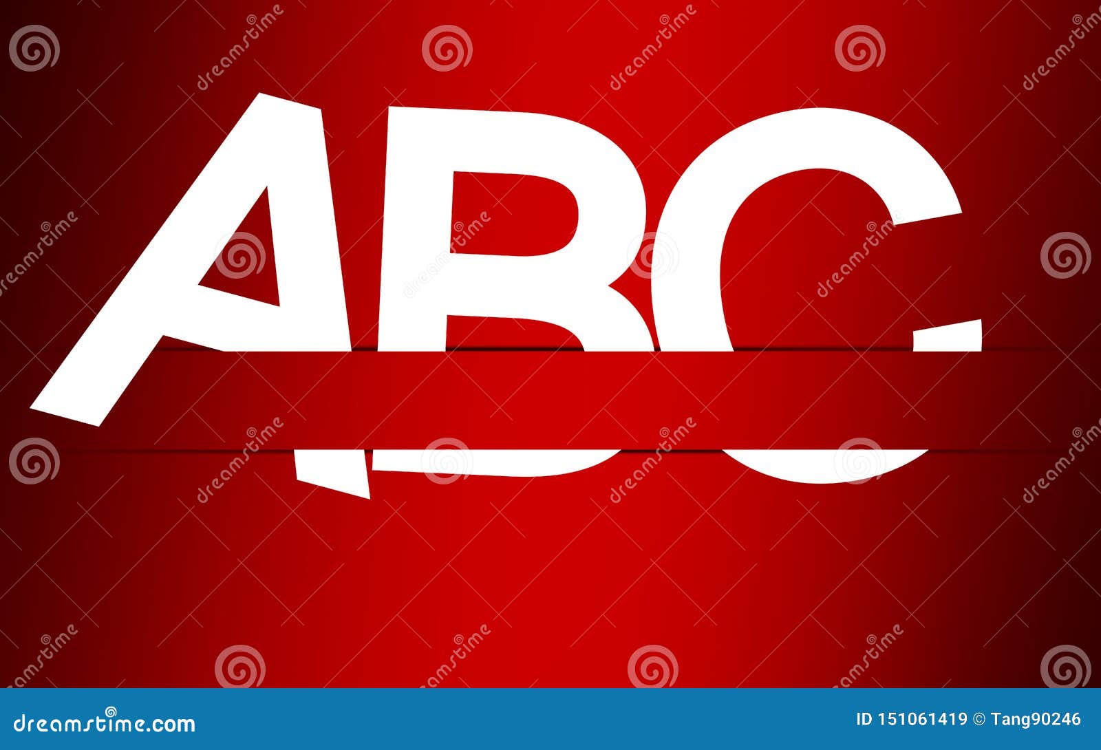 ABC Alphabet with Red Background Stock Illustration - Illustration of ...