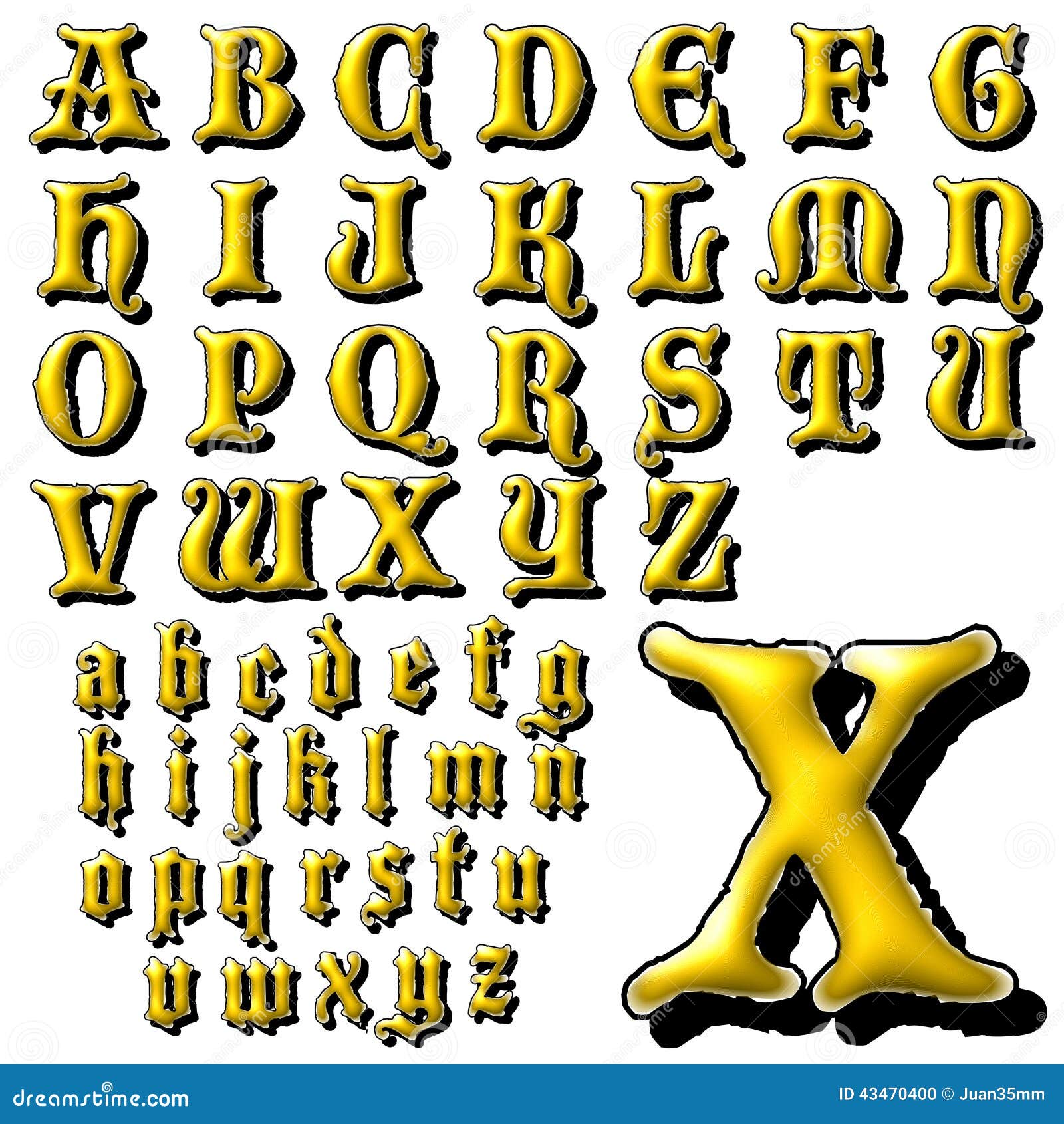 ABC Alphabet Special Design Set Stock Illustration - Illustration of ...