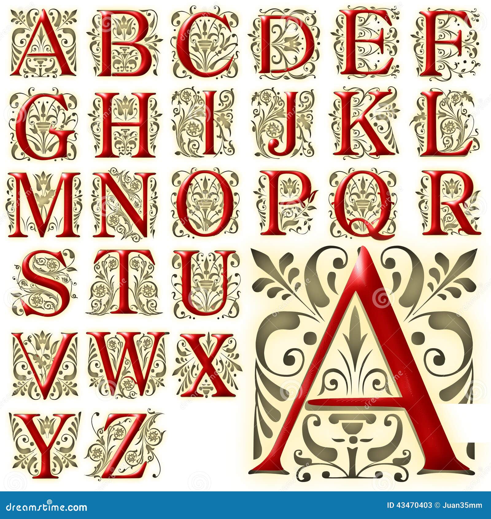 ABC Alphabet Special Design Set Stock Illustration - Illustration of ...