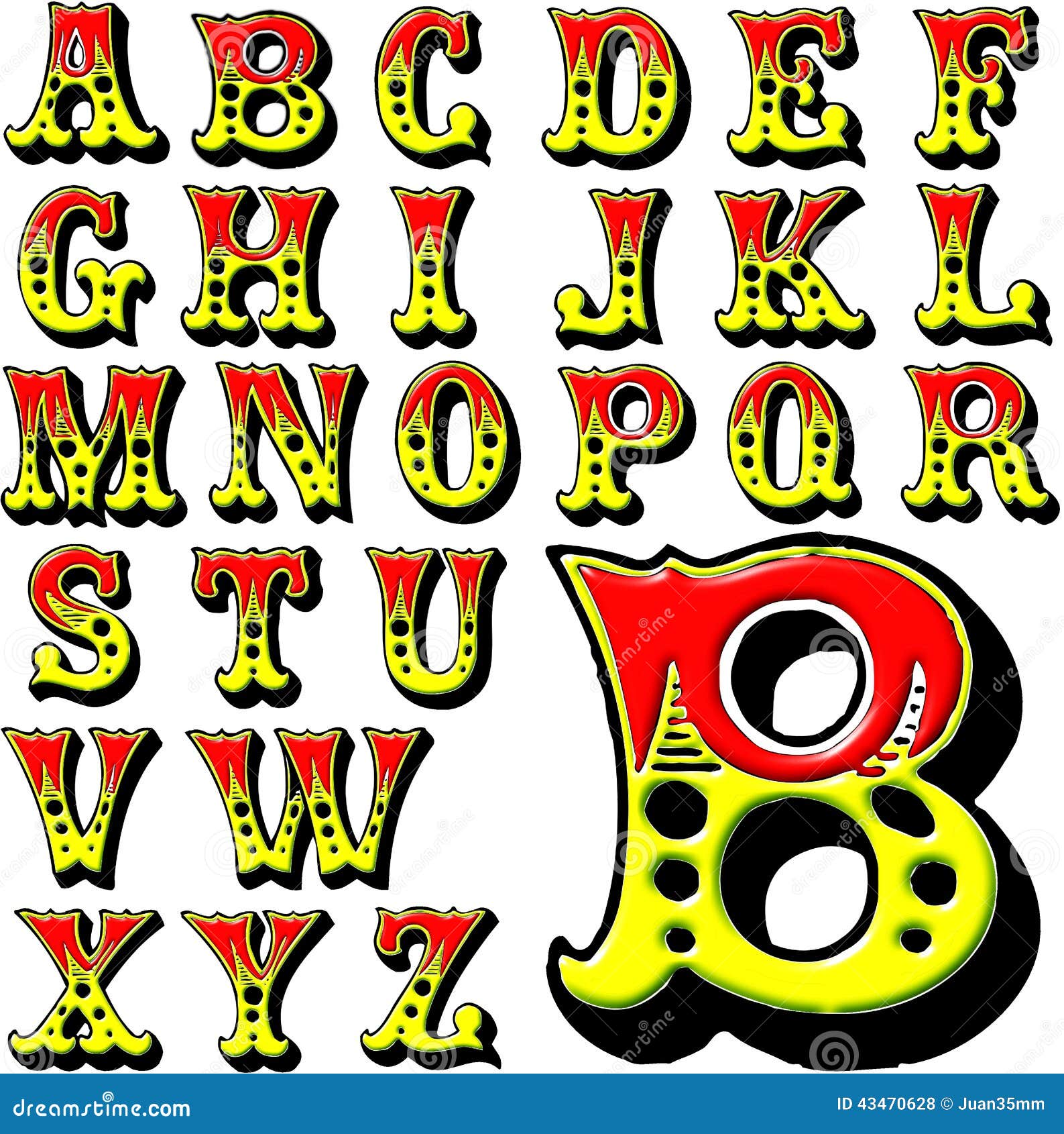 ABC Alphabet Special Design Set Stock Illustration - Illustration of ...