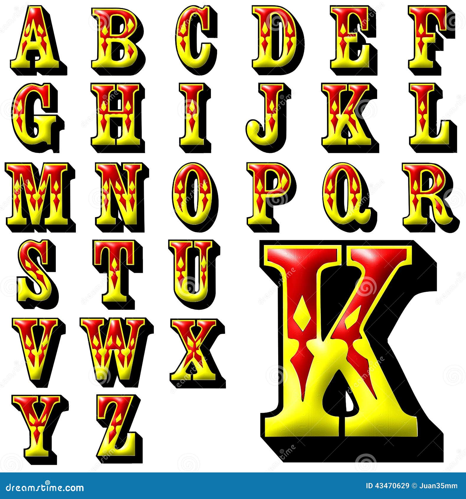 ABC Alphabet Special Design Set Stock Illustration - Illustration of ...