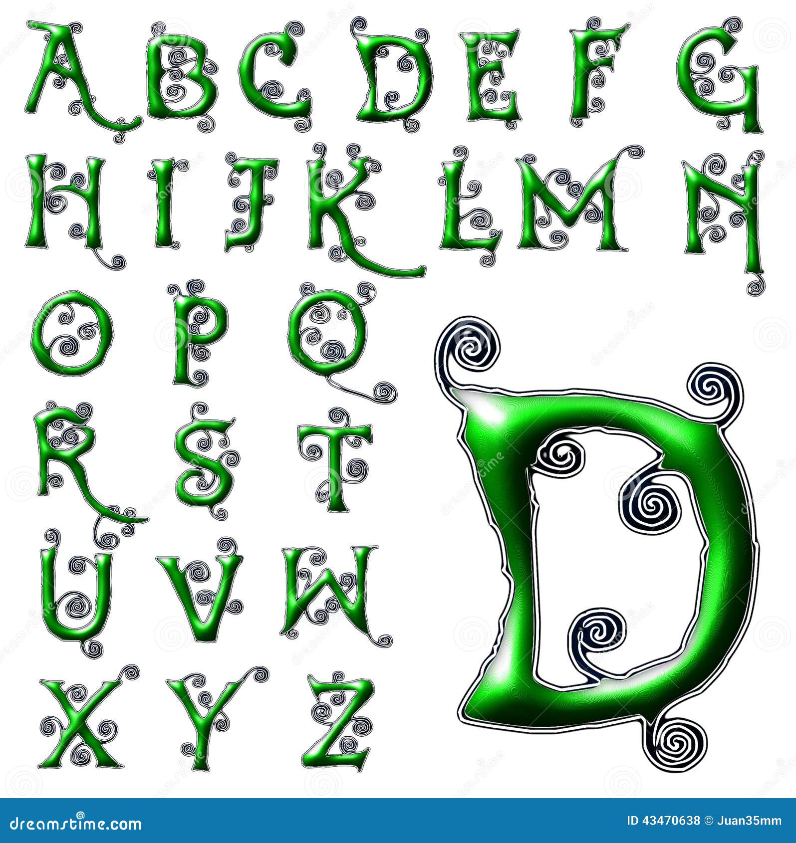 ABC Alphabet Special Design Set Stock Illustration - Illustration of ...