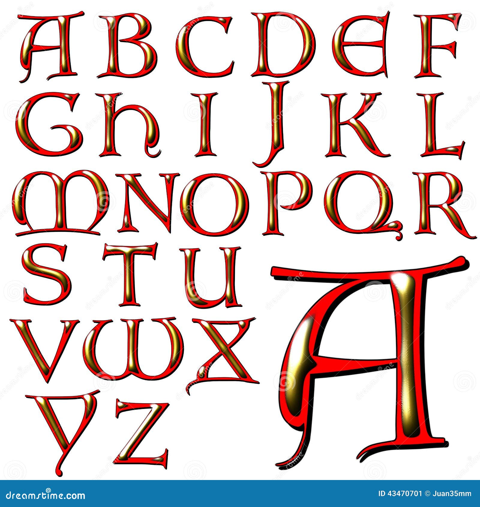 ABC Alphabet Special Design Set Stock Illustration - Illustration: 43470701