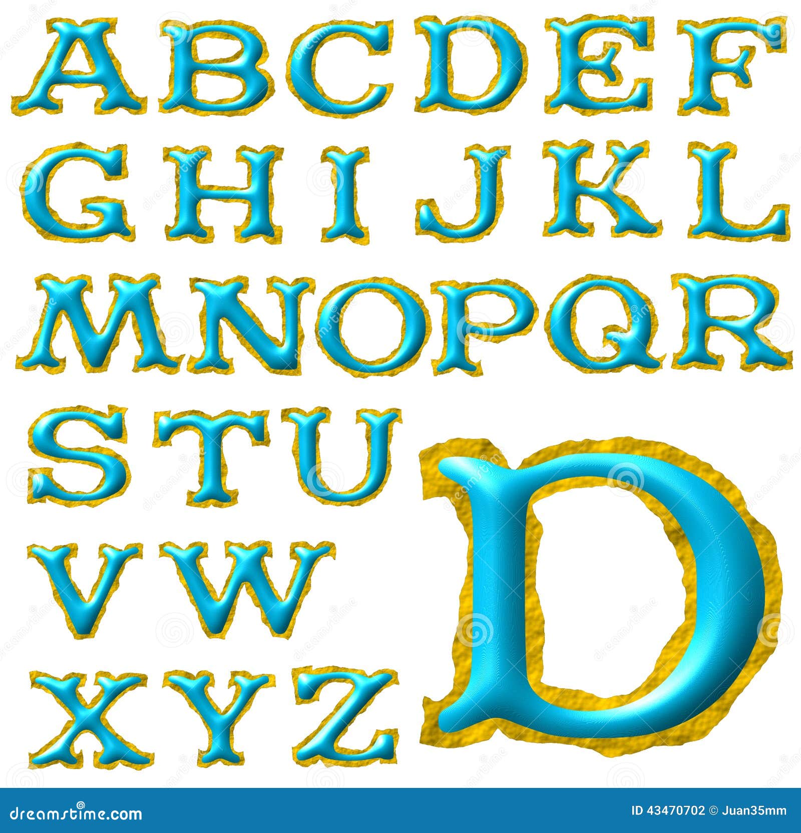 ABC Alphabet Special Design Set Stock Illustration - Illustration of ...