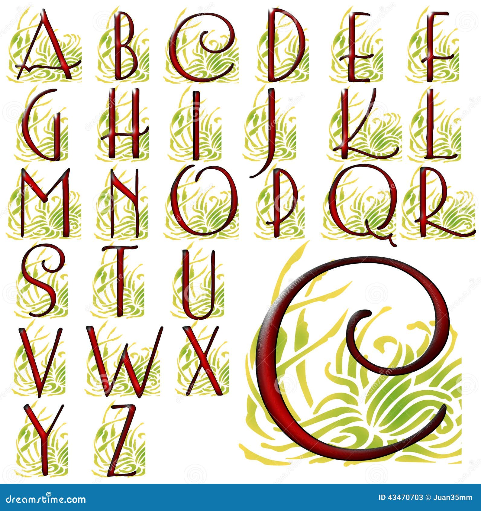 ABC Alphabet Special Design Set Stock Illustration - Illustration of ...