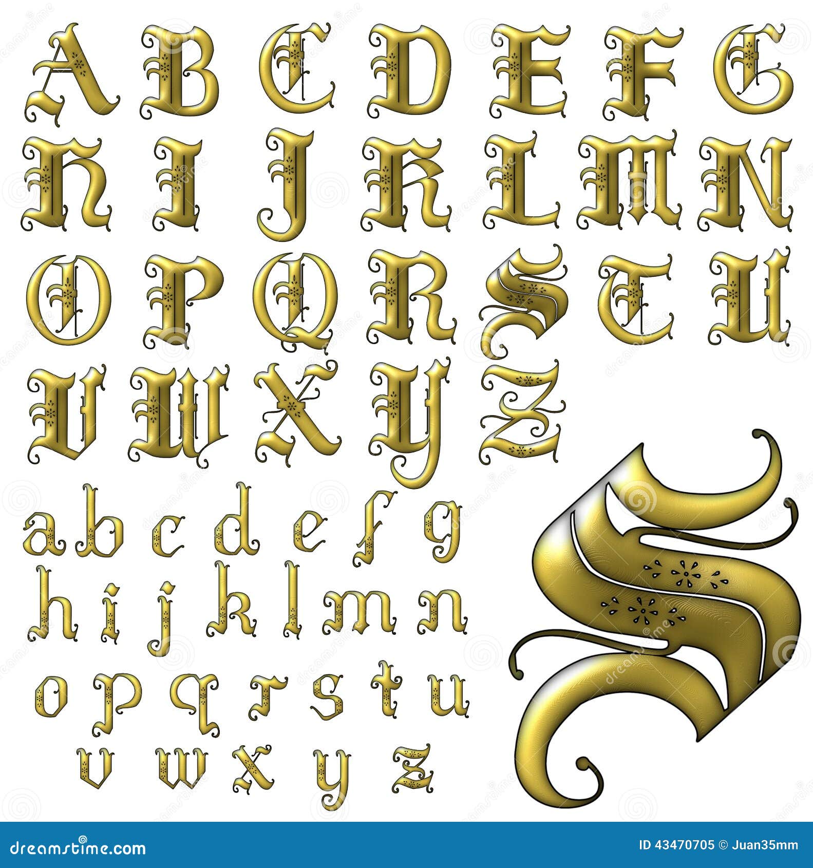 ABC Alphabet Special Design Set Stock Illustration - Illustration of ...