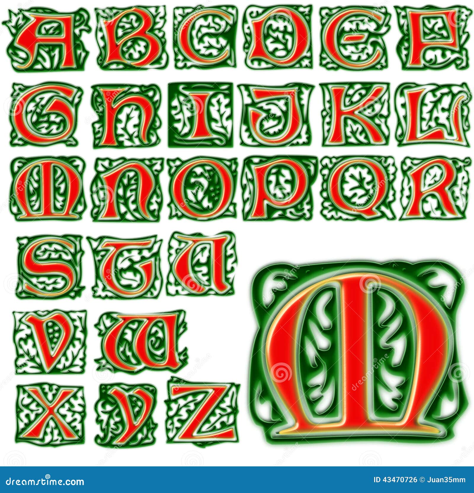 ABC Alphabet Special Design Set Stock Illustration - Illustration of ...