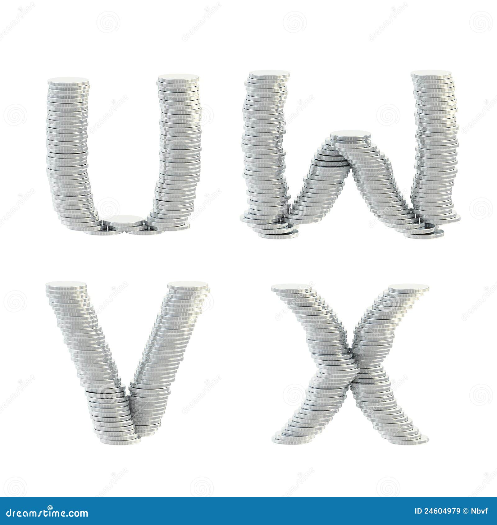 ABC Alphabet Symbols Made of Coins Stock Illustration - Illustration of ...