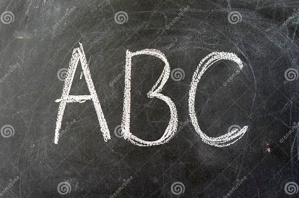 ABC auf einer Schule-Tafel stockfoto. Bild von bildungsgrad - 18937212