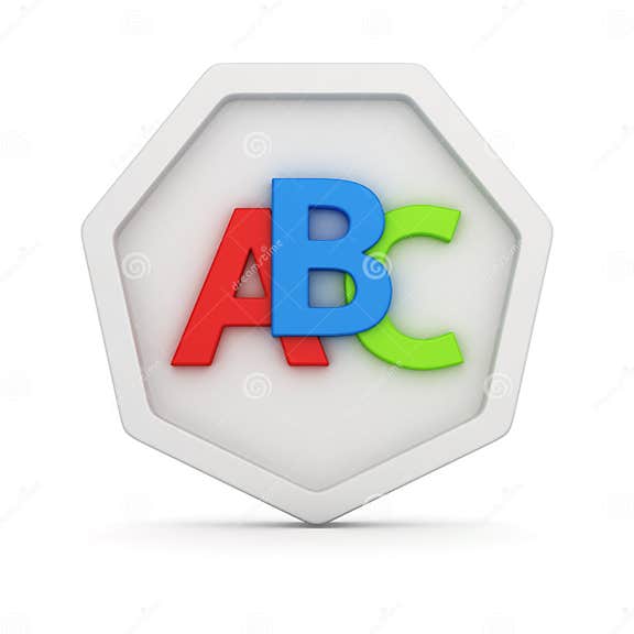 ABC badge stock illustration. Illustration of icon, colorful - 28028483