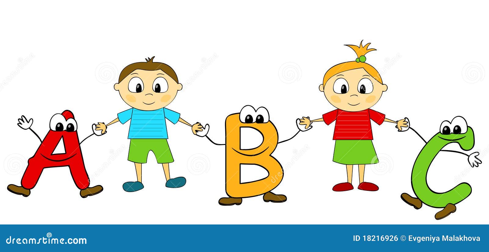 Abc-barn vektor illustrationer. Illustration av orange - 18216926