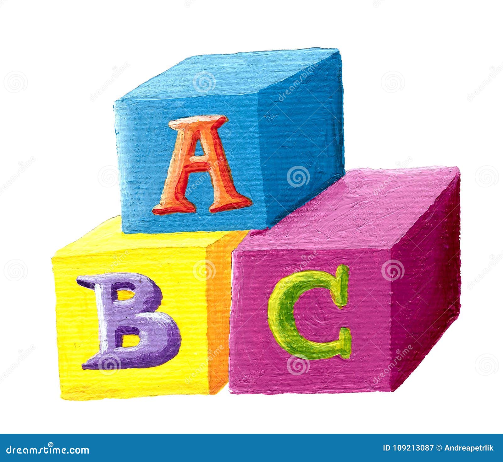ABC-Bausteine Auf Weißem Hintergrund Stock Abbildung - Illustration von ...