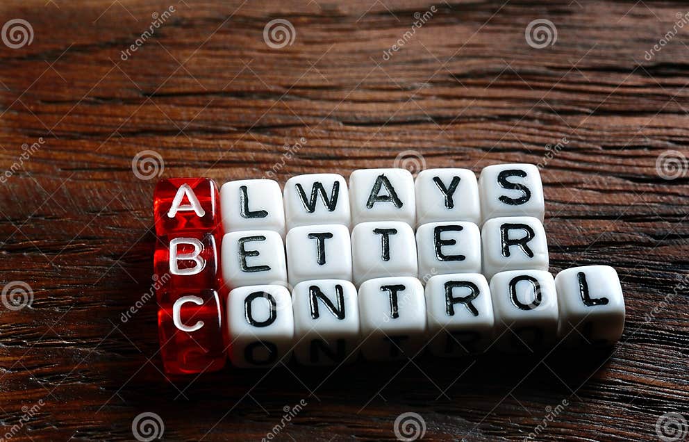 ABC always Better Control stock image. Image of closeup - 89550887
