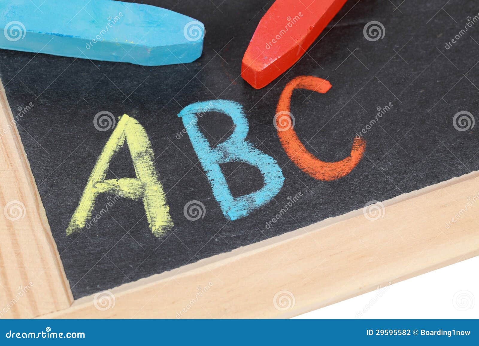 ABC on a Blackboard at an Elementary School Stock Photo - Image of ...