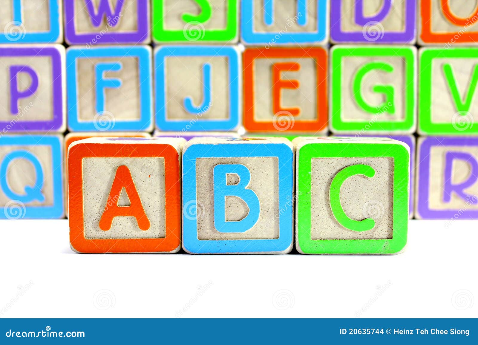 ABC Blocks stock photo. Image of back, fundamental, block - 20635744