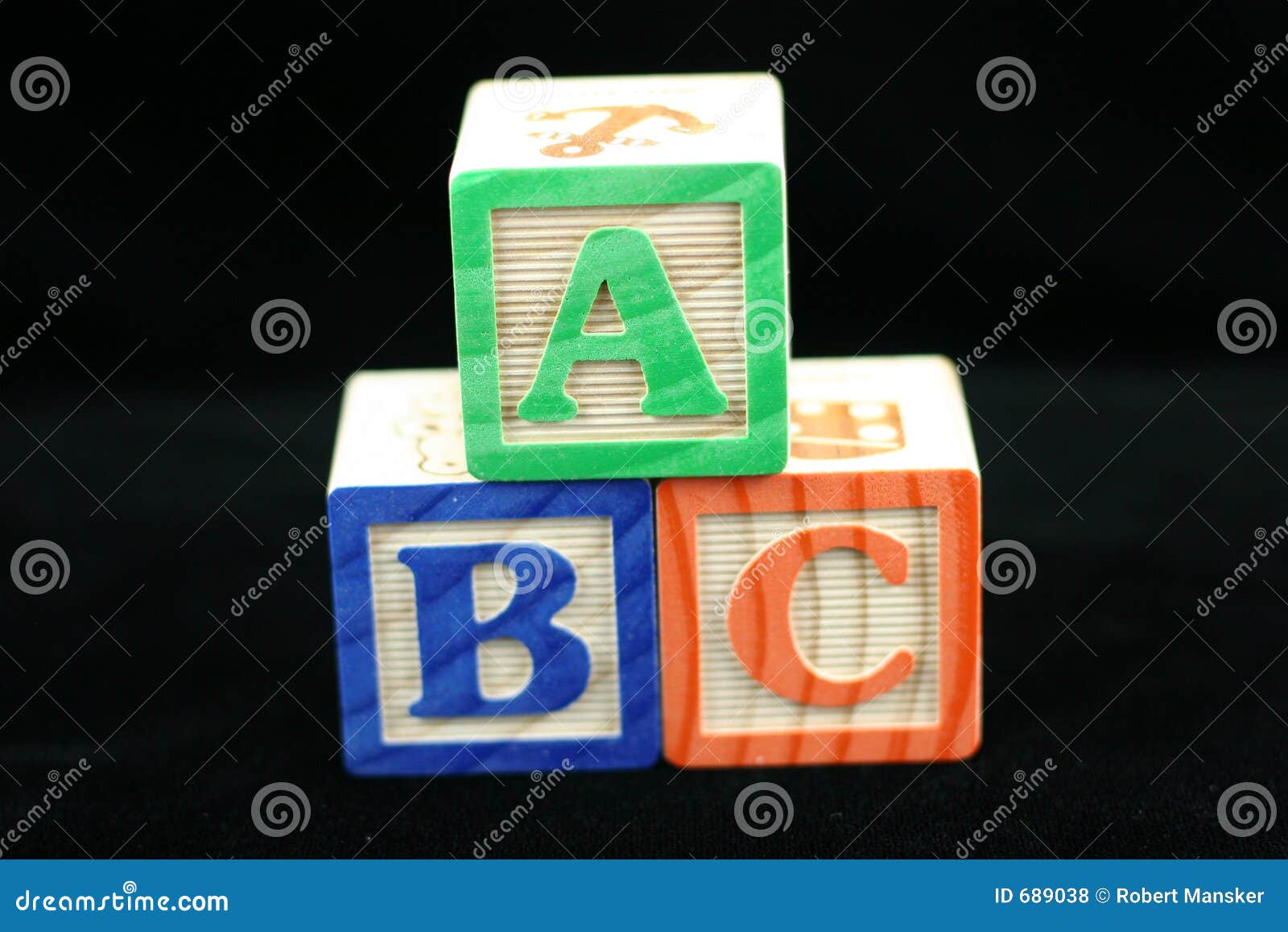 ABC blocks. stock photo. Image of preschool, blue, stack - 689038