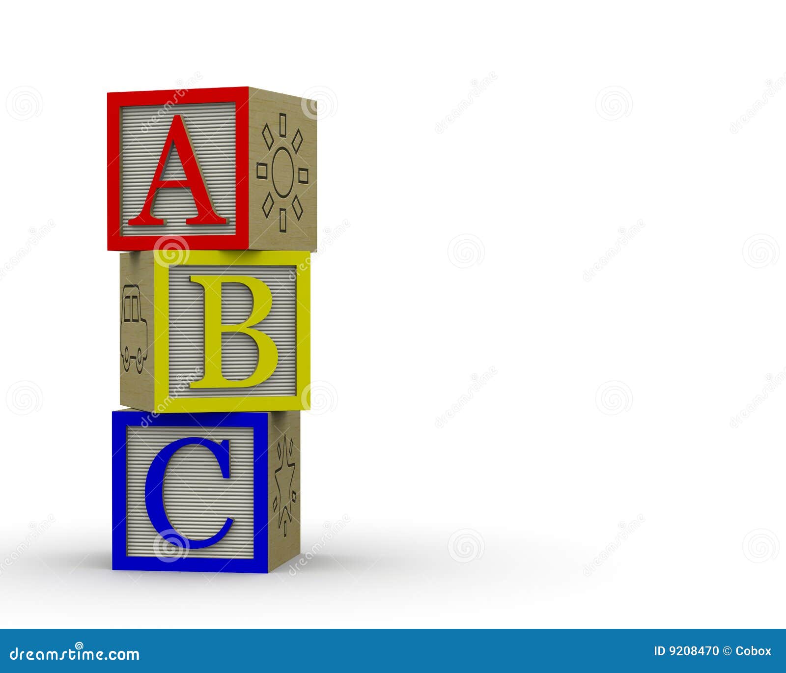 ABC Blocks Overlapping stock illustration. Illustration of game - 9208470