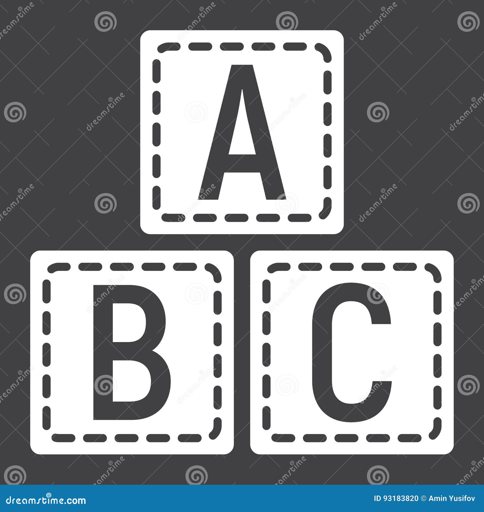 Abc Blocks Clip Art Black And White