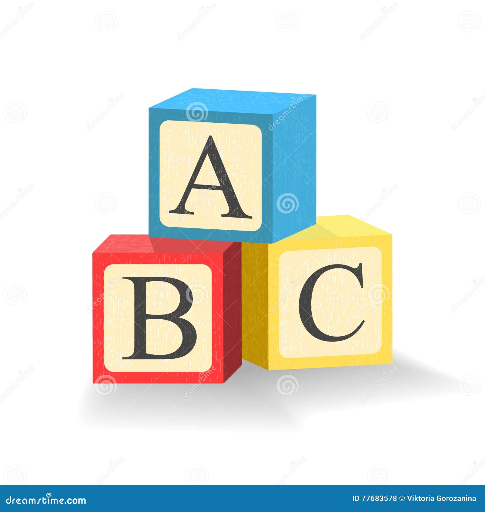 ABC Blocks. Toy Cubes With Alphabet Letters. Isolated Illustration ...